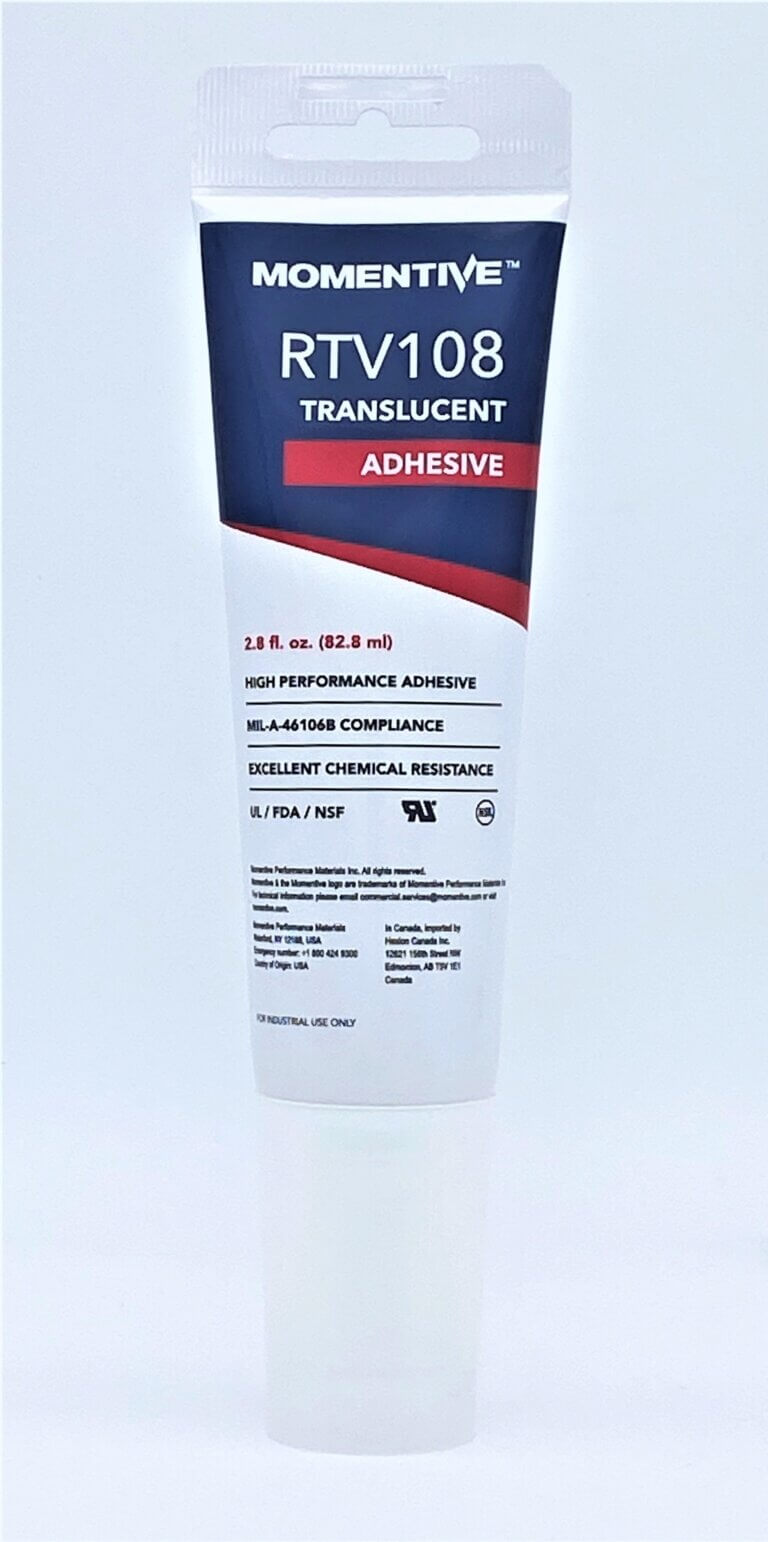 Momentive RTV108 Translucent Adhesive - Johnson Supply Company Momentive RTV108 Translucent Adhesive - Johnson Supply Company